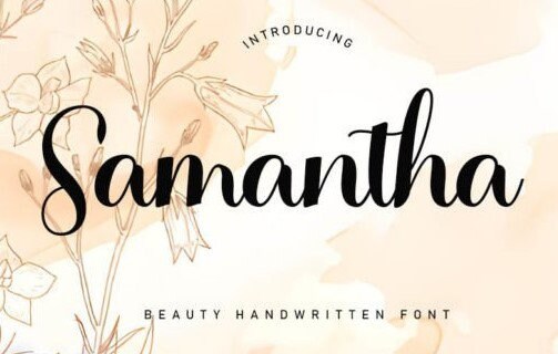 Samantha Font, Graffiti Font, Handwritten Font, Wedding Font, Signature ...