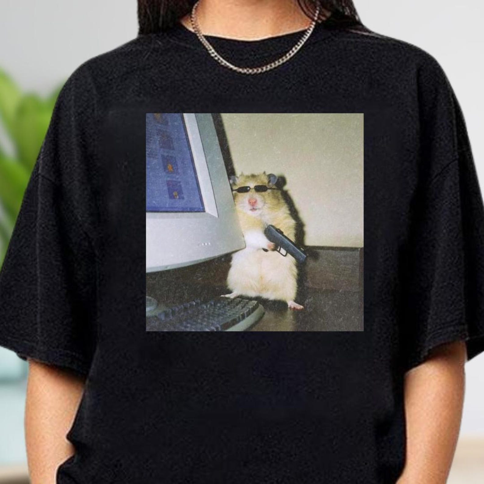 Cyber Hamster Meme Shirt, Dank Meme Hamster Shirt, Hamster Shirt, Funny ...