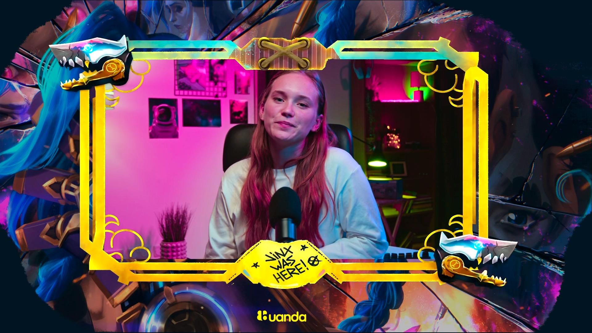 ARCANE 2 JINX Webcam Overlay Animated | 24FPS & 12FPS | Inspired League of Legends Stream ...