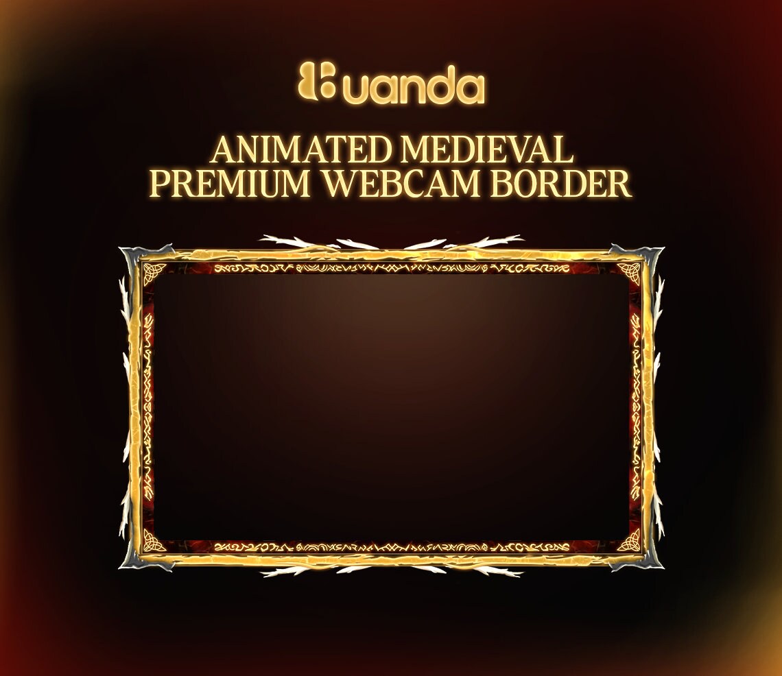 Medieval Animated Webcam Overlay 16:9 | Fantasy Dark Border Overlay ...