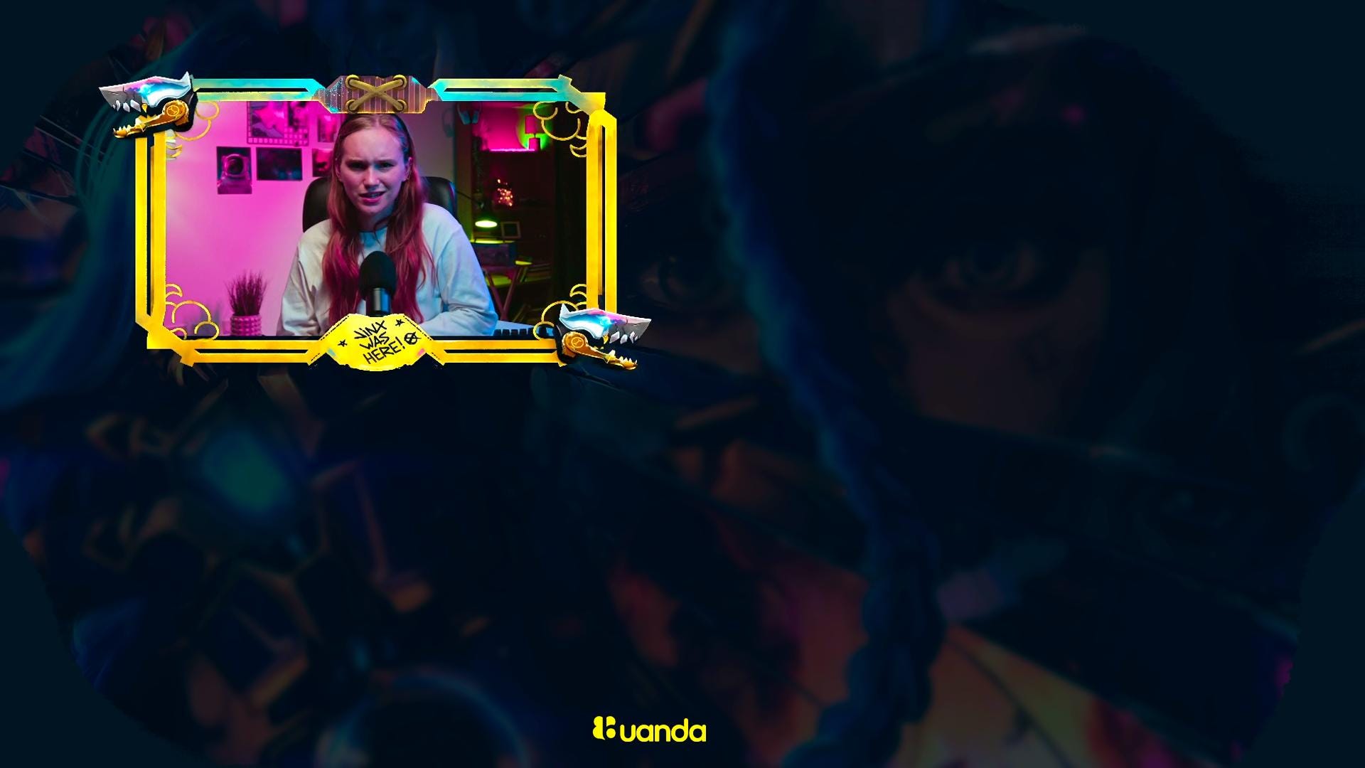 ARCANE 2 JINX Webcam Overlay Animated | 24FPS & 12FPS | Inspired League of Legends Stream ...