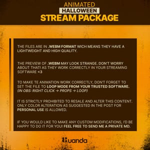 Halloween Overlay 2 Animated Overlays Stream Pack Offline Screen Scary ...