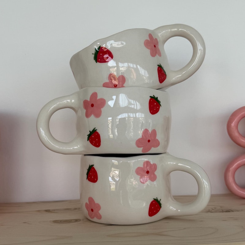 Flower Shaped Ceramic Mug - Etsy