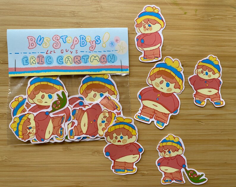 15 Piece South Park Sticker Pack ERIC CARTMAN Bus Stop Boys Lil Guys - Etsy