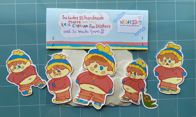 15 Piece South Park Sticker Pack ERIC CARTMAN Bus Stop Boys Lil Guys - Etsy