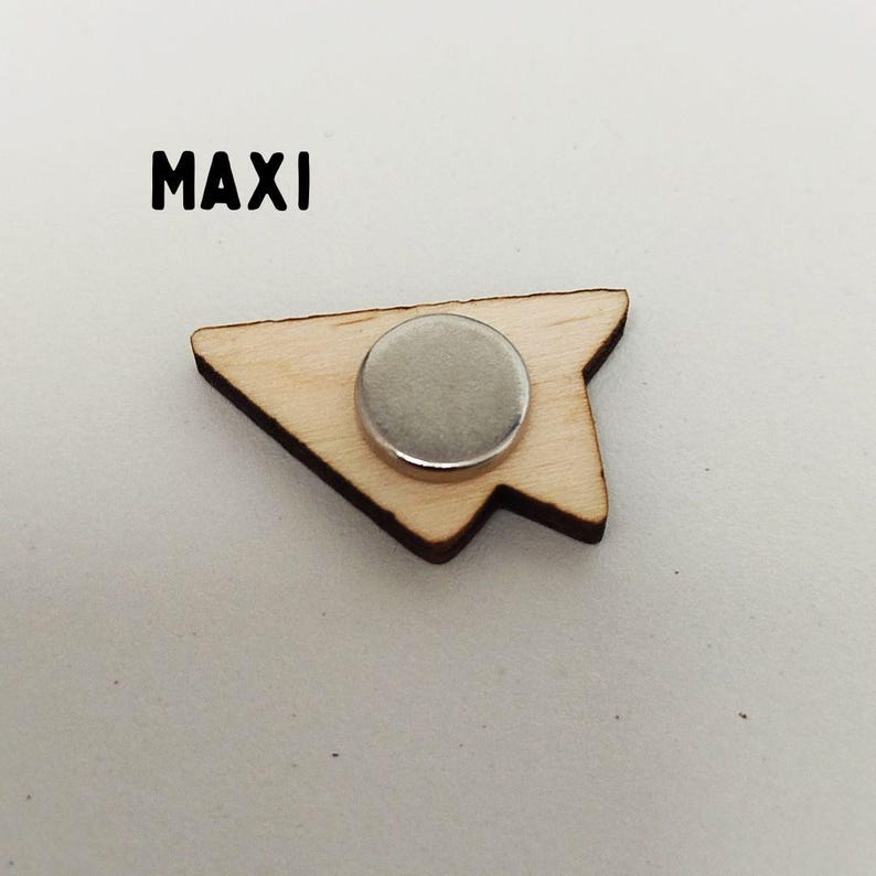 Set of Three Paper Airplane Shaped Wooden Fridge Magnets, Plane Magnets ...