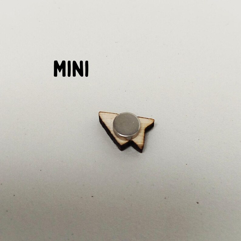 Set of Three Paper Airplane Shaped Wooden Fridge Magnets, Plane Magnets ...