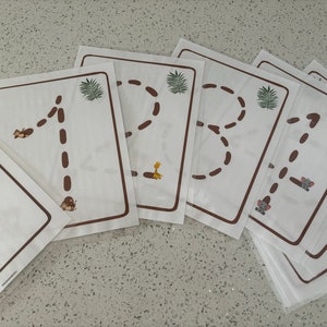 Number Tracing 1-10 Zoo, Preschool Worksheet, Printable, Handwriting ...