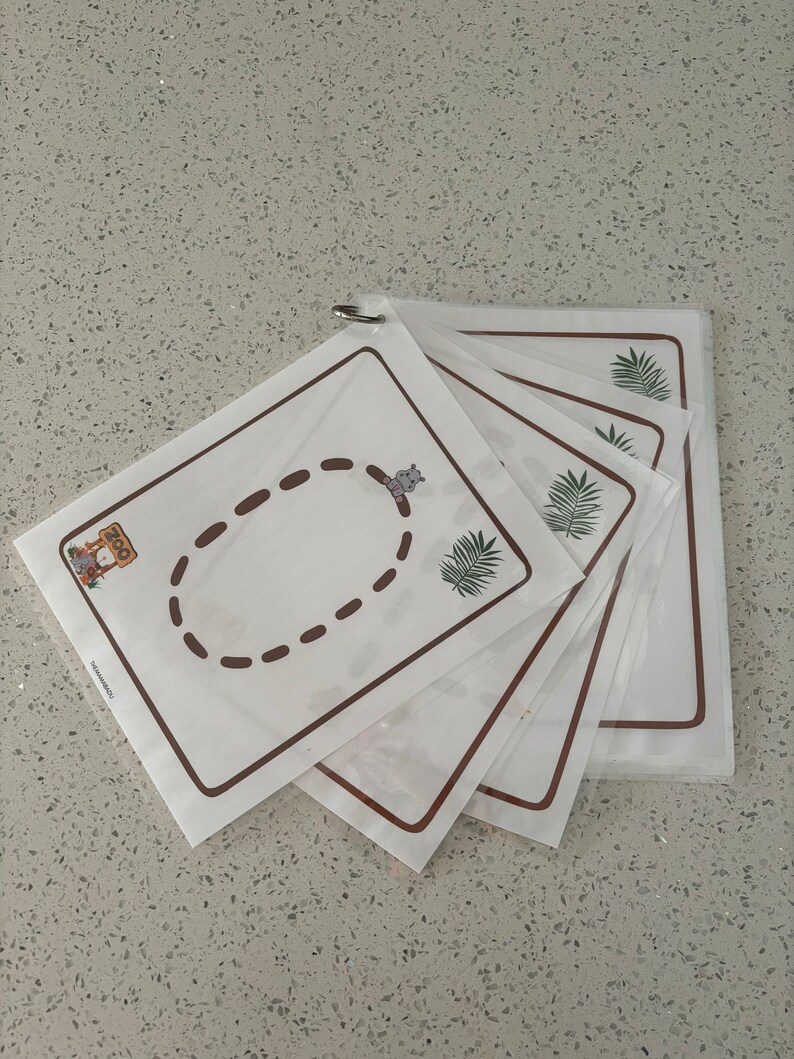 Number Tracing 1-10 Zoo, Preschool Worksheet, Printable, Handwriting ...