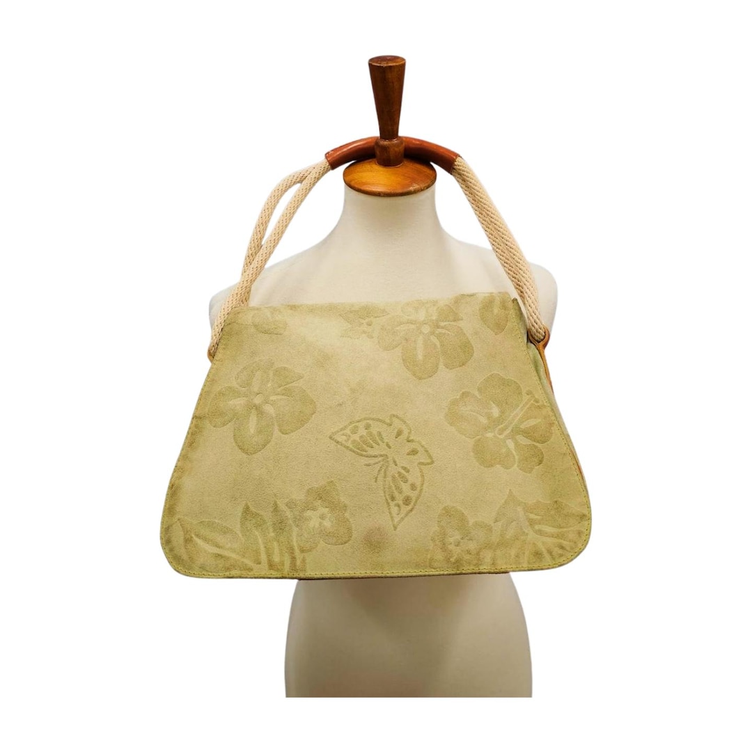 Vintage Claudia Firenze Green Suede Butterfly Bag • Made in Italy ...