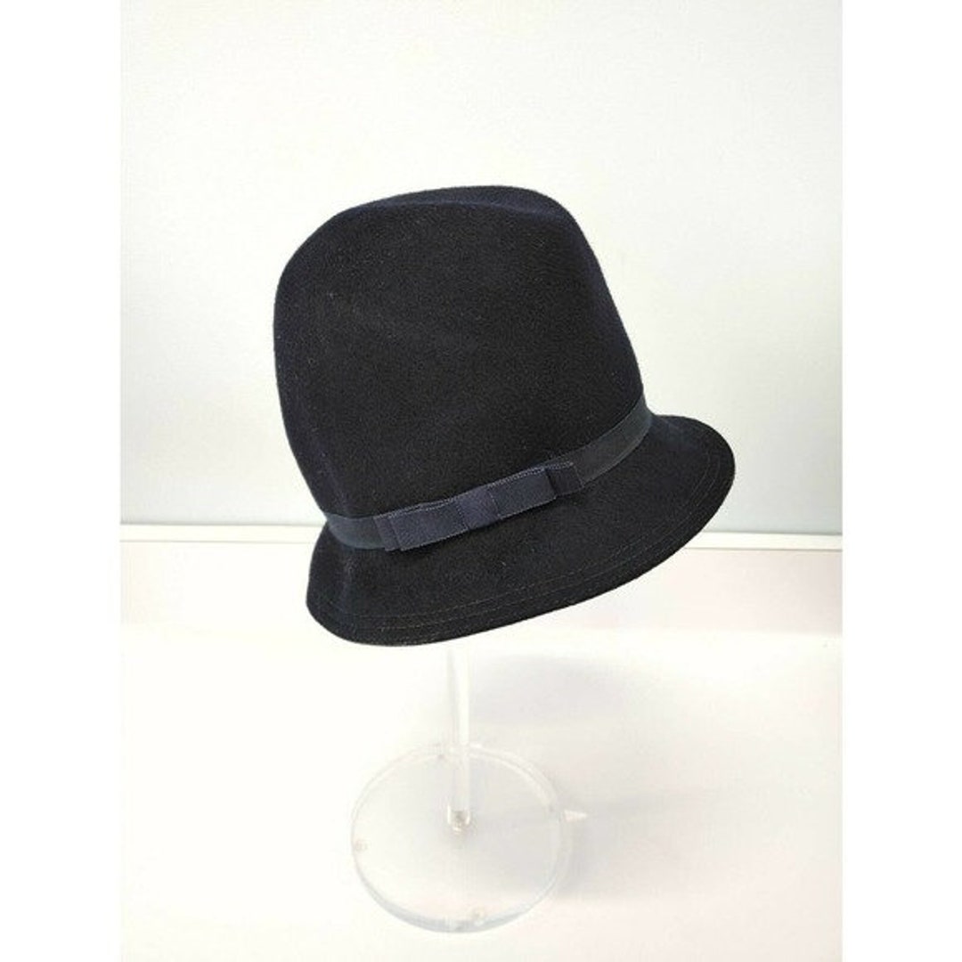 Vintage Deep Navy Hat TNL Wool Felt Union Tag - Etsy