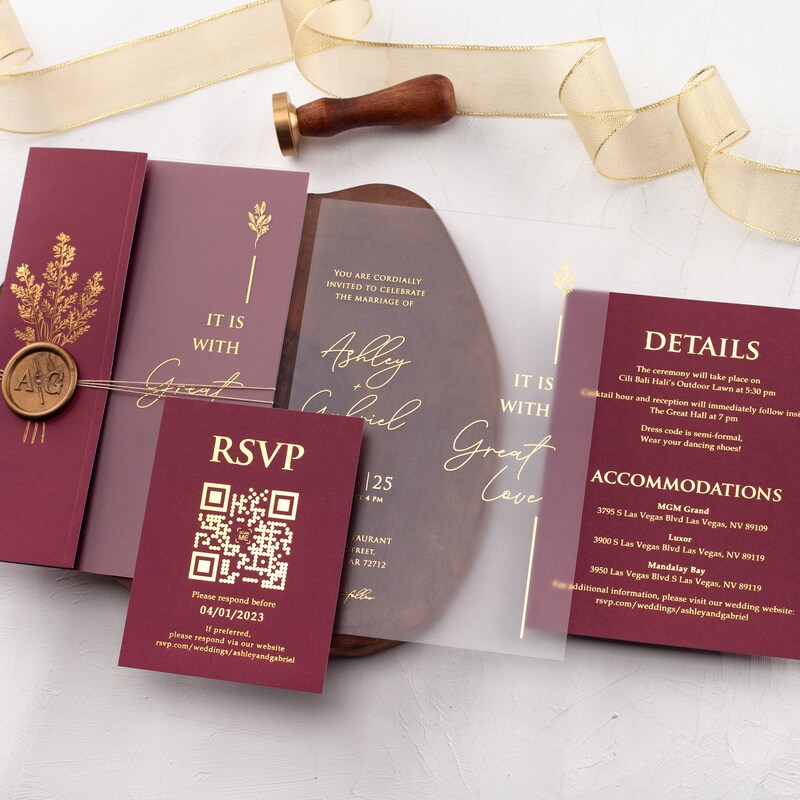 Folded Invitation - Etsy