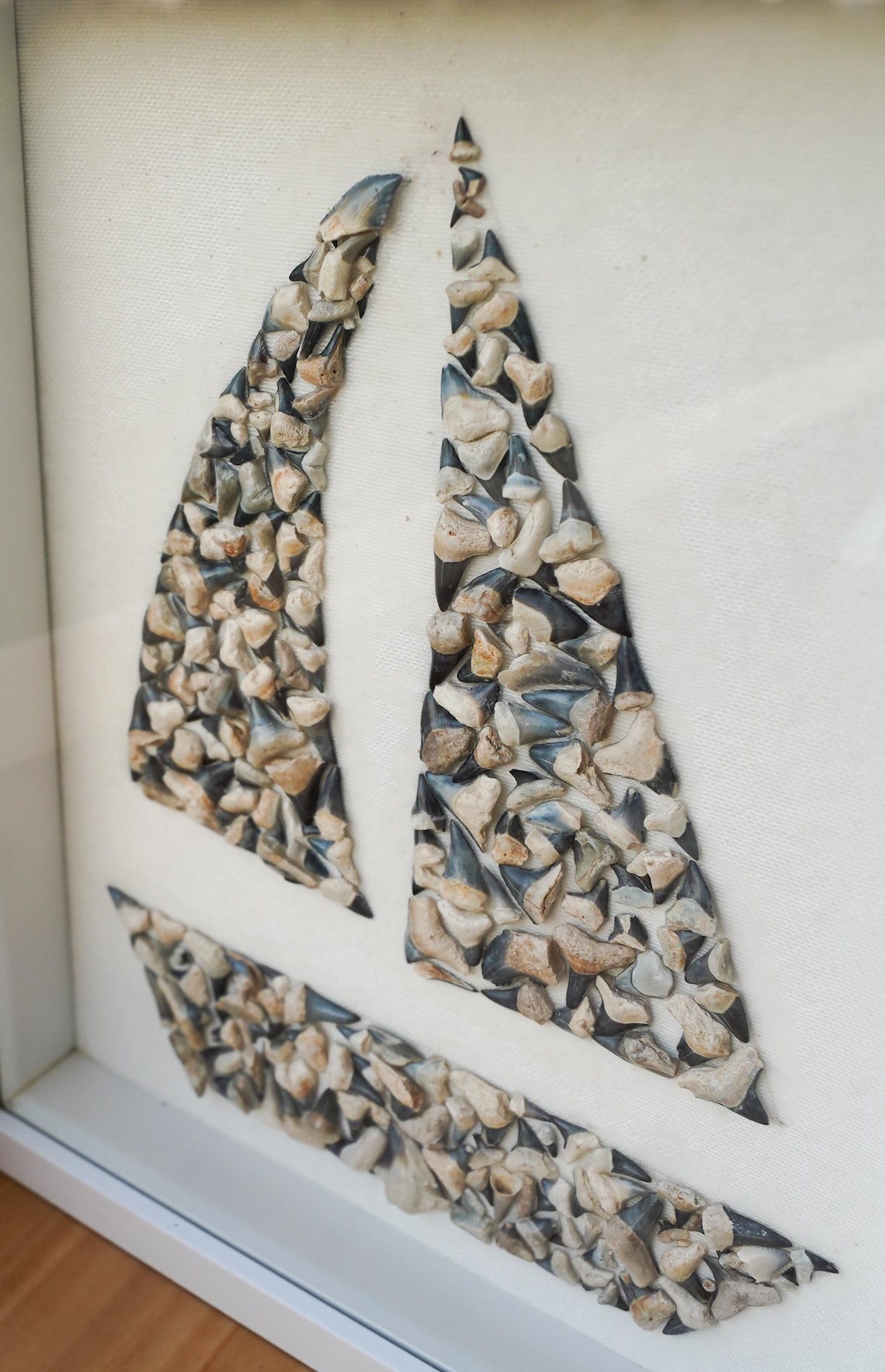 Sail Boat Out of Blue Shark Teeth - Etsy