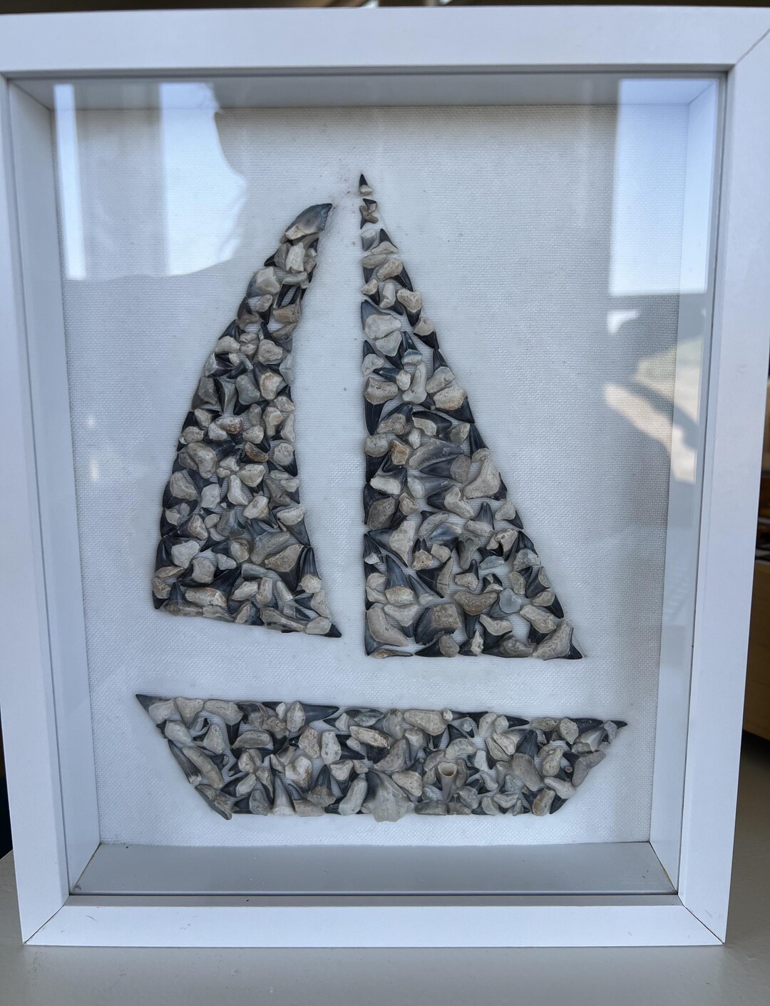 Sail Boat Out of Blue Shark Teeth - Etsy