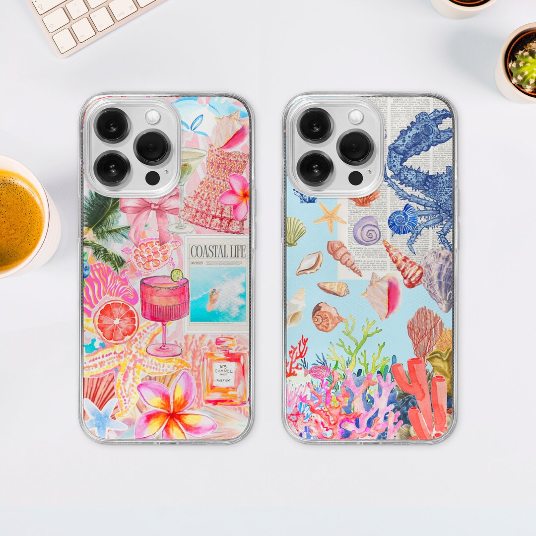 Summer Moodboard Magsafe Phone Case: Beachy Coastal Coconut Girl Cover ...