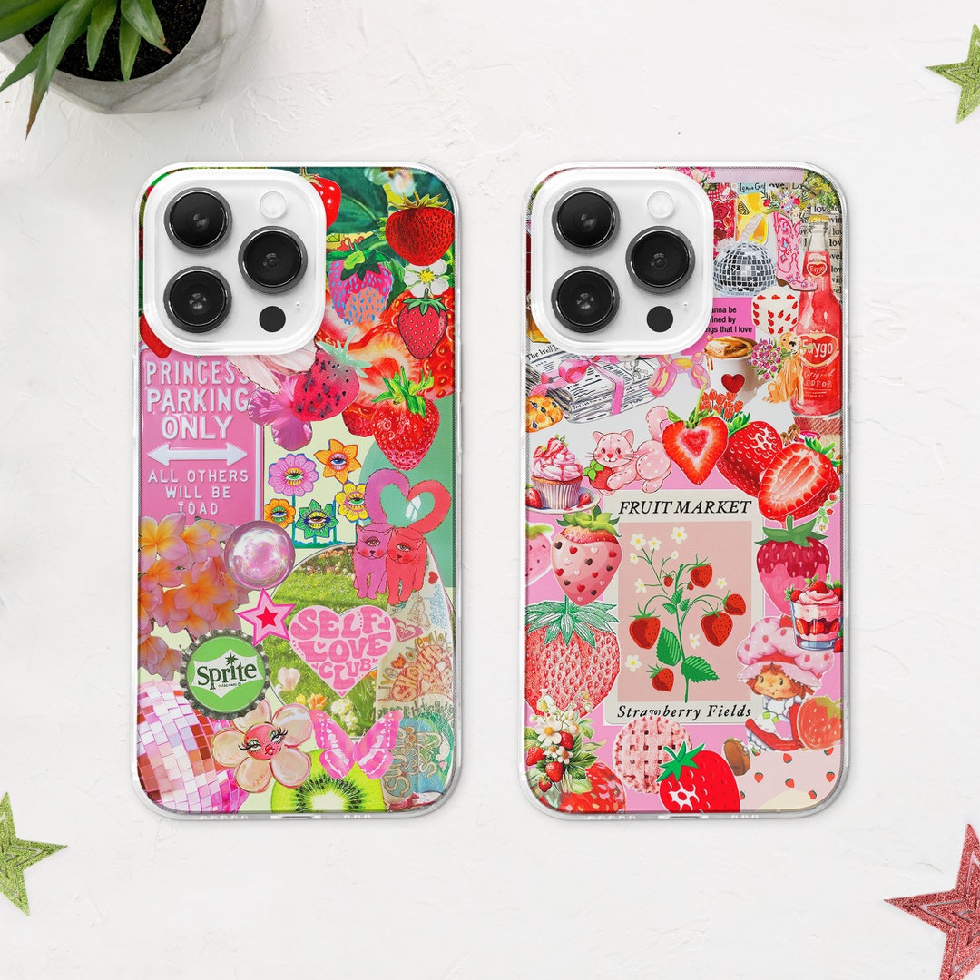 Summer Strawberry Collage Magsafe Phone Case, Berry Aesthetic Phone ...
