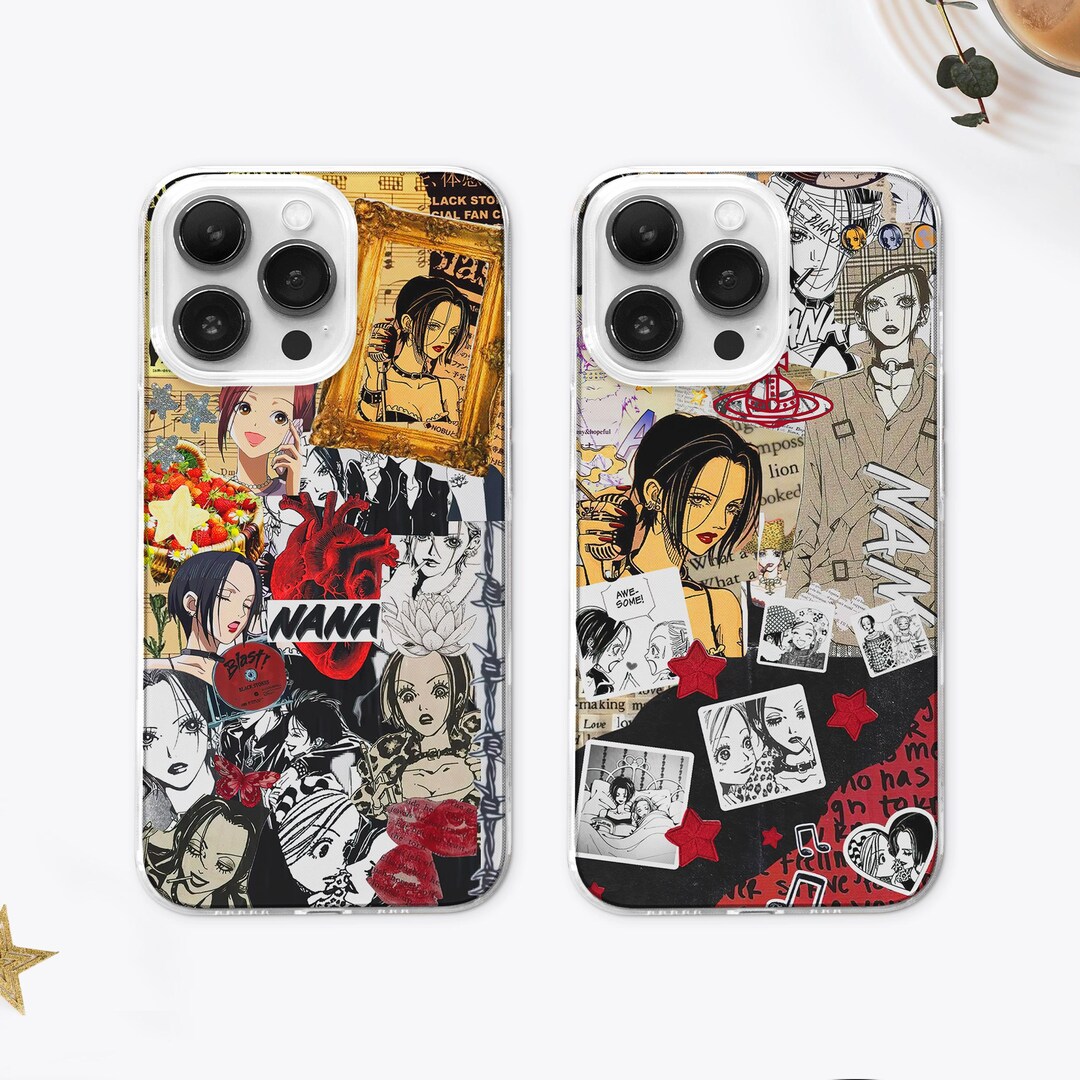 Vintage Anime Collage Magsafe Phone Case, Japanese Red Manga Girl Art ...