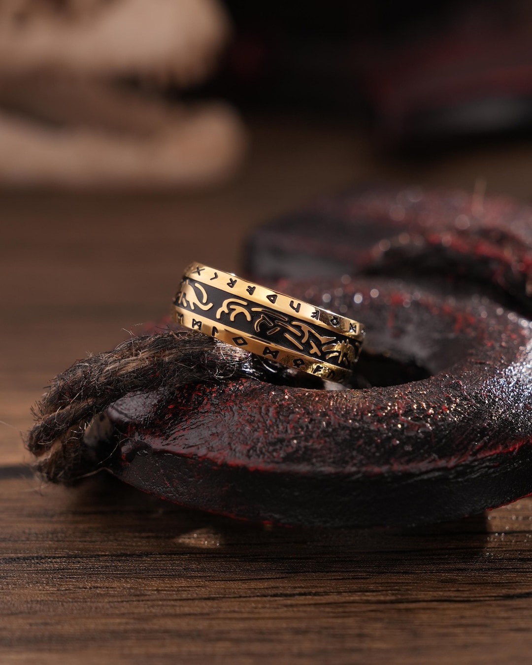 Nordic Viking Celtic Knot Titanium Steel Ring| Loon Rune Stress Relief ...