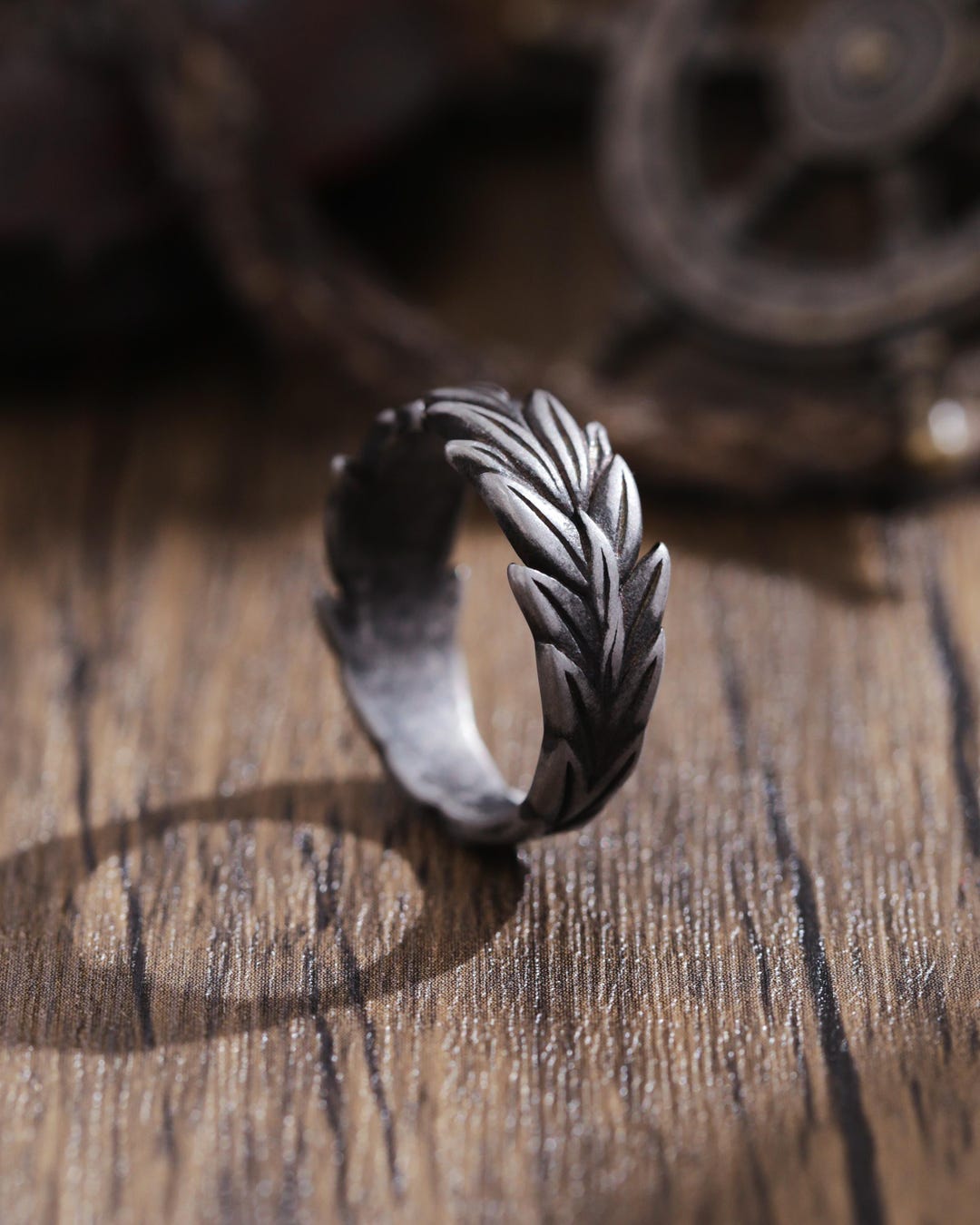 Titanium Steel Wheat Ring: Modern Harvest Symbol, Nature Jewelry - Etsy