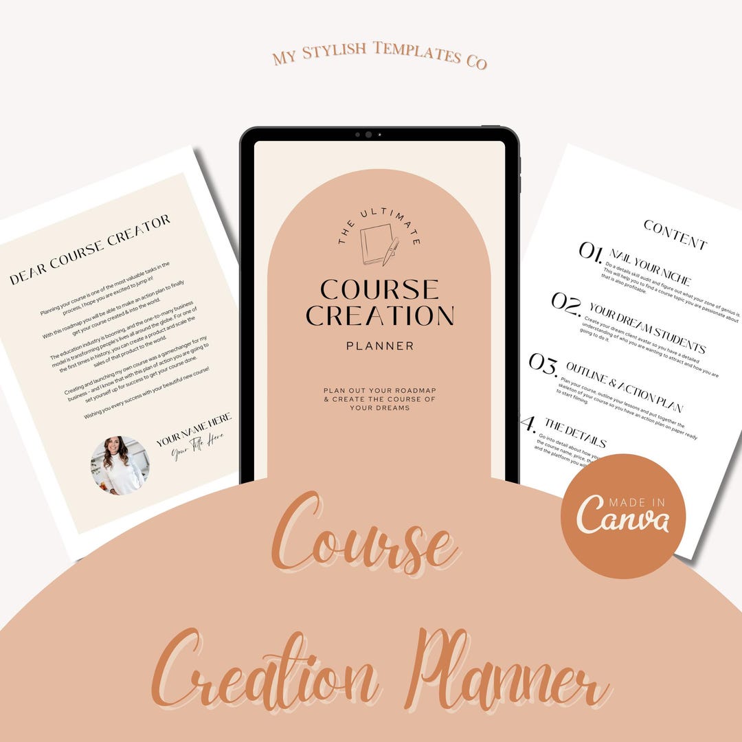 Course Creation Planner Bundle | Digital Online Course | Course Creator ...