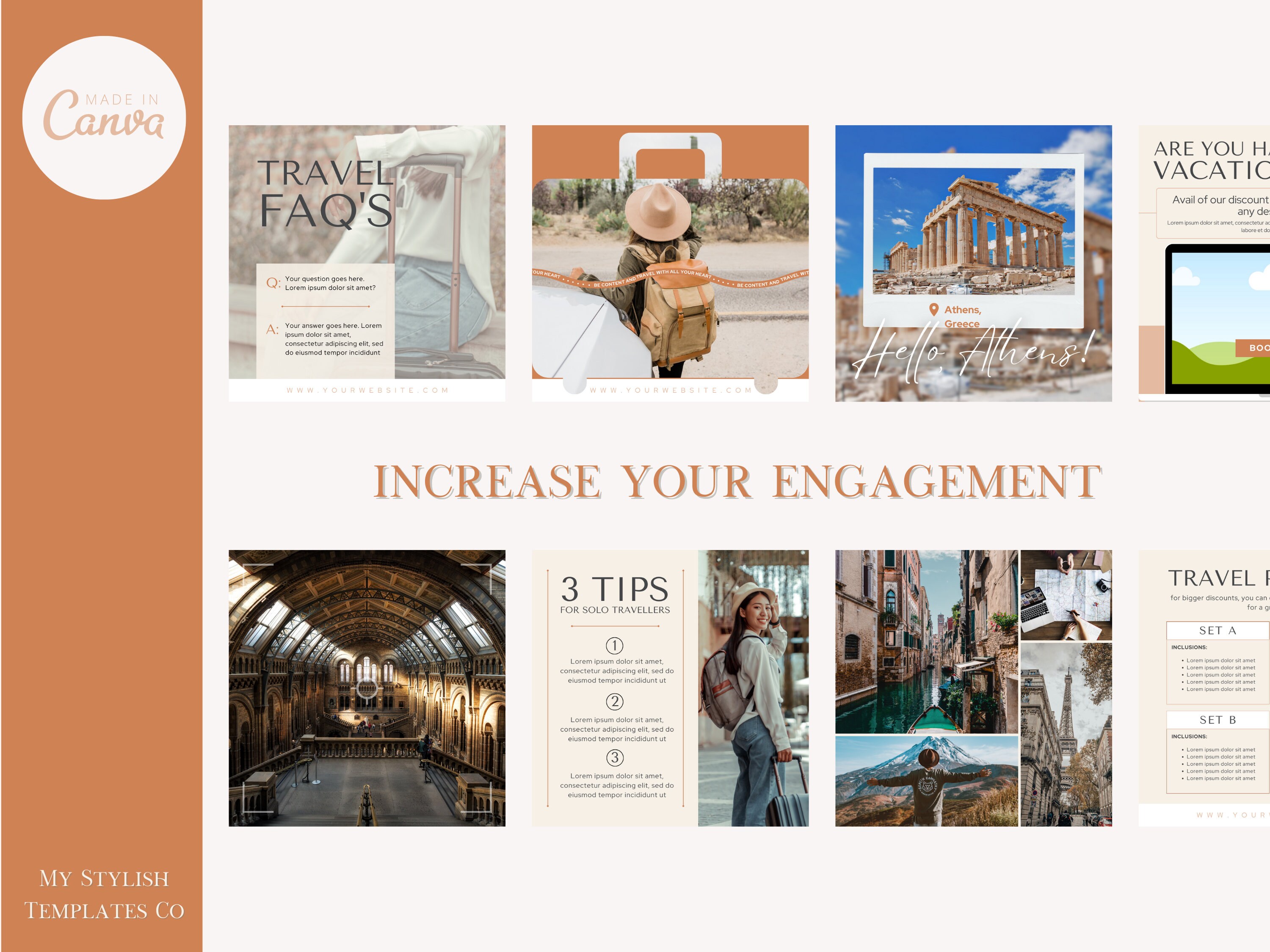 Travel Agent Instagram Templates | Influencer Instagram Posts | Travel ...