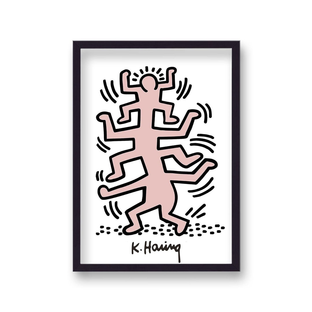 Keith Haring Pink Man Print - Etsy