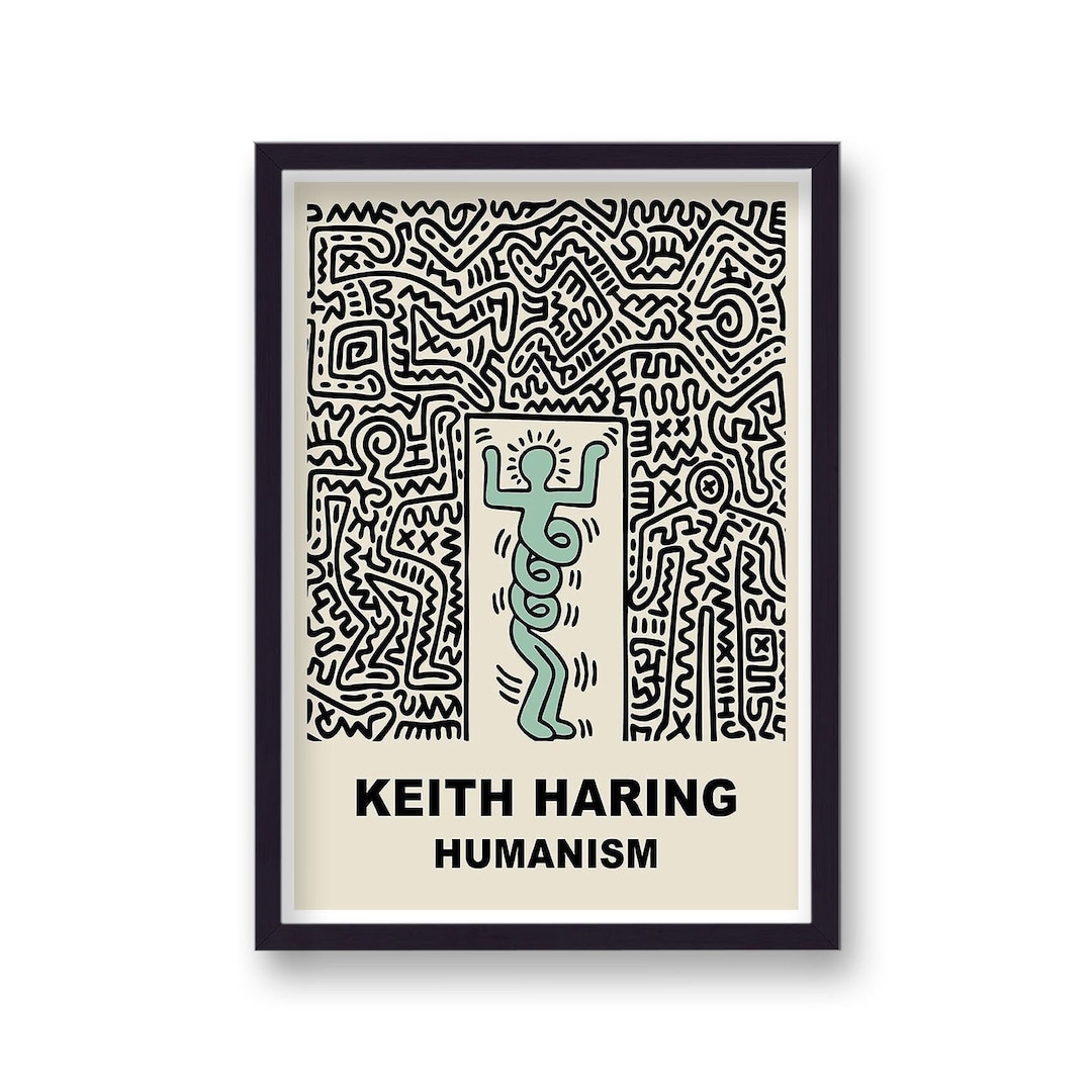 Keith Haring Humanism Exhibition Poster - Etsy