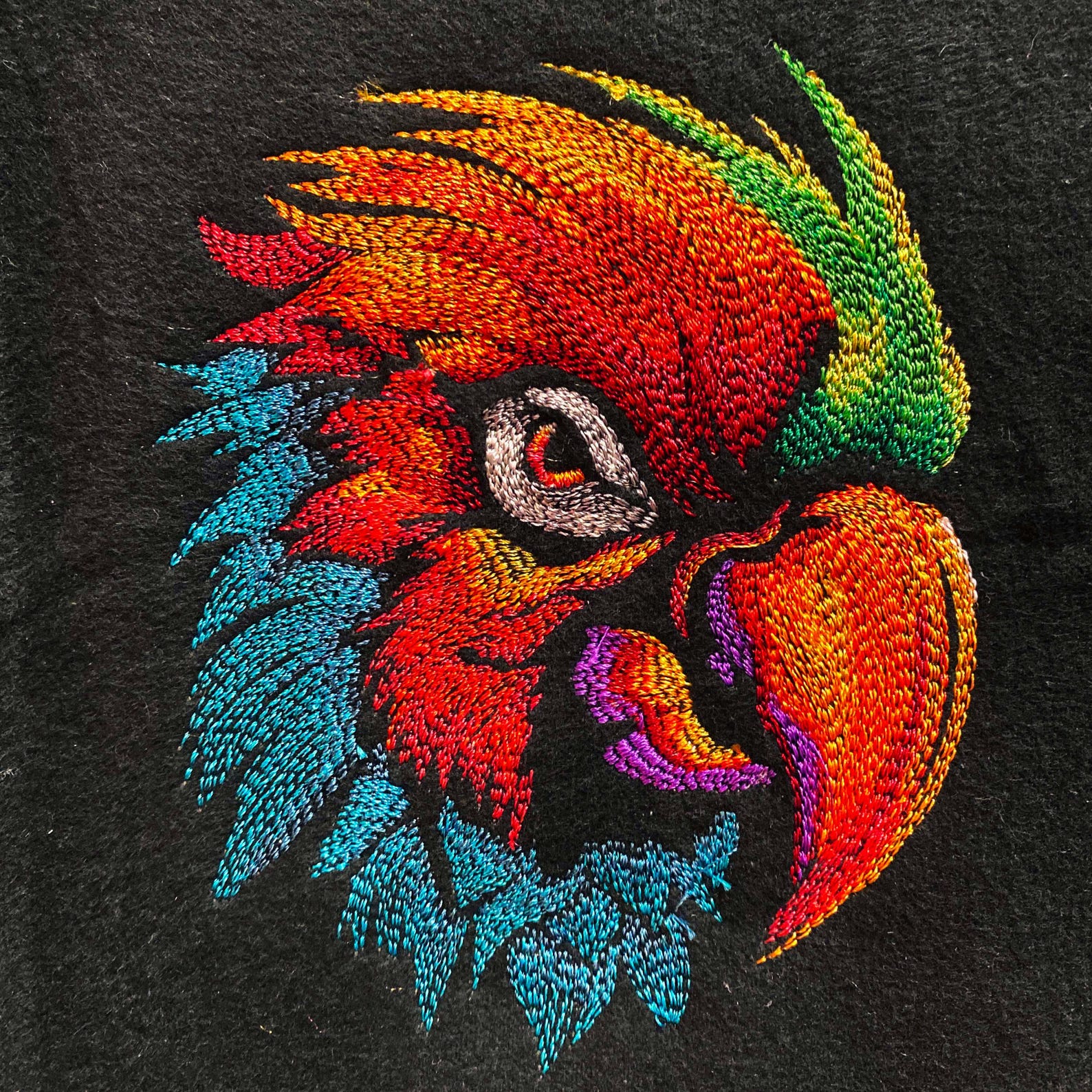 Bird Parrot Machine Embroidery Design, Parrot Digital Embroidery File ...
