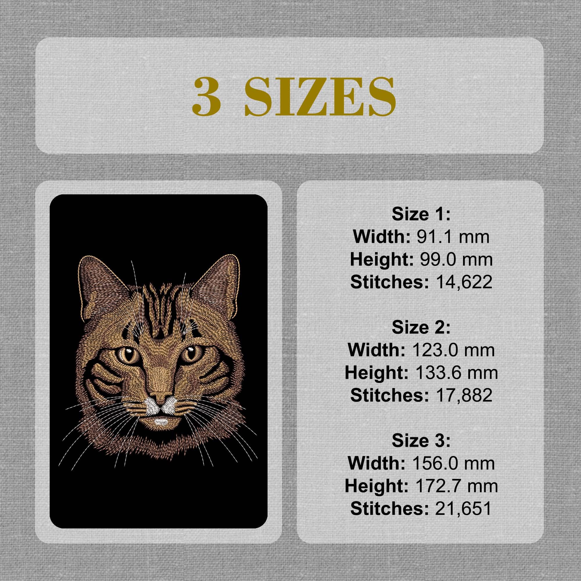 Cat Face Machine Embroidery Design: Kitty Sewing Pattern (digital ...