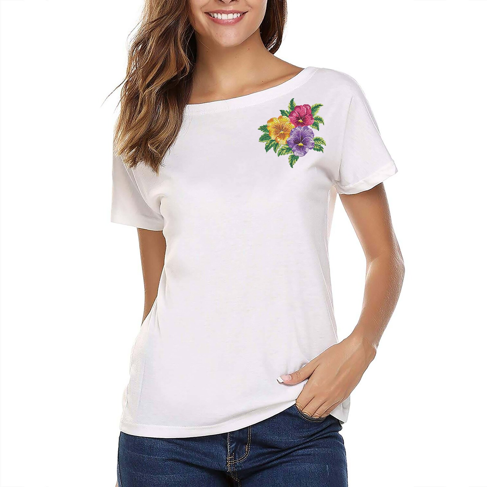 Violets Flowers Machine Embroidery Design: Sewing Applique (instant ...