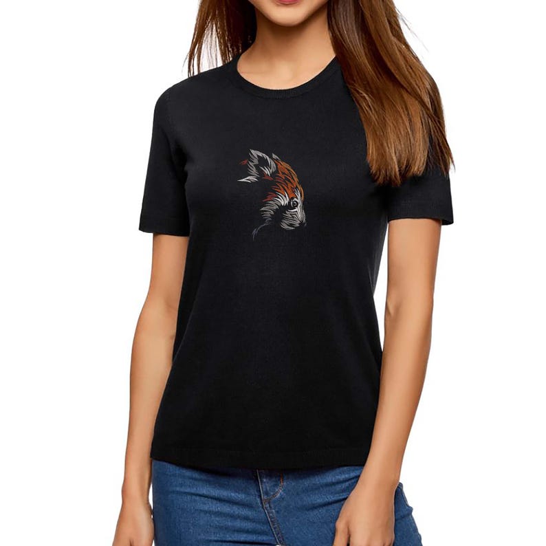 Panda Machine Embroidery Design, Red Panda Digital Embroidery File ...