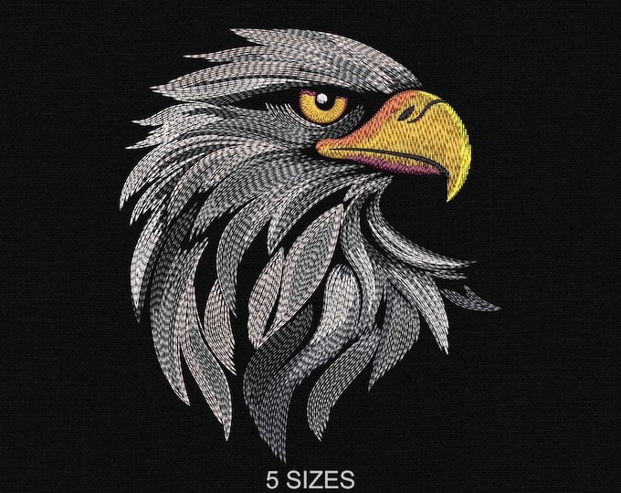 Eagle Portrait Embroidery Design: Falcon Machine Pattern (digital File ...