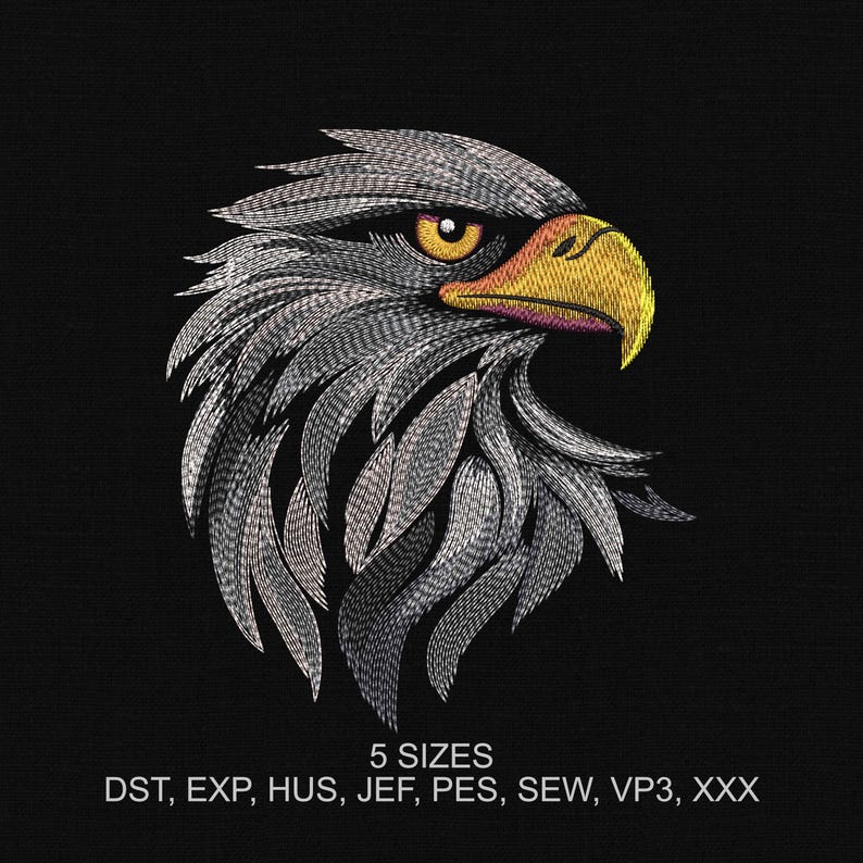Eagle Embroidery Design, Falcon Machine Embroidery Pattern, Bird ...