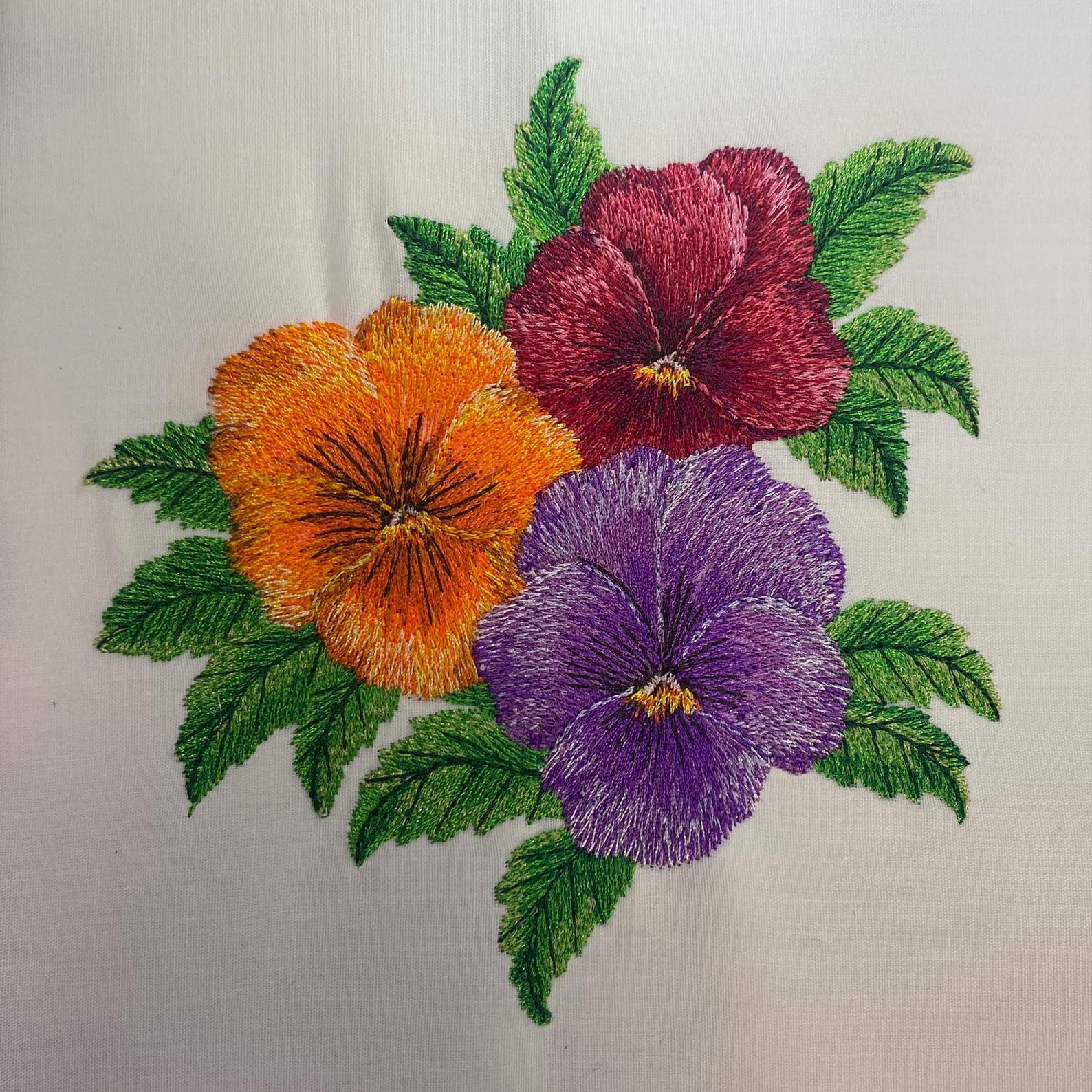 Violets Flowers Machine Embroidery Design, Violets Digital Embroidery ...