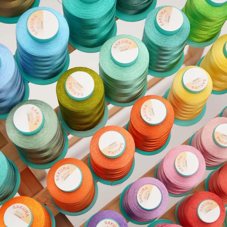 Sakura Single Spool 1000Y 100% Rayon Machine Embroidery Thread 40WT ...