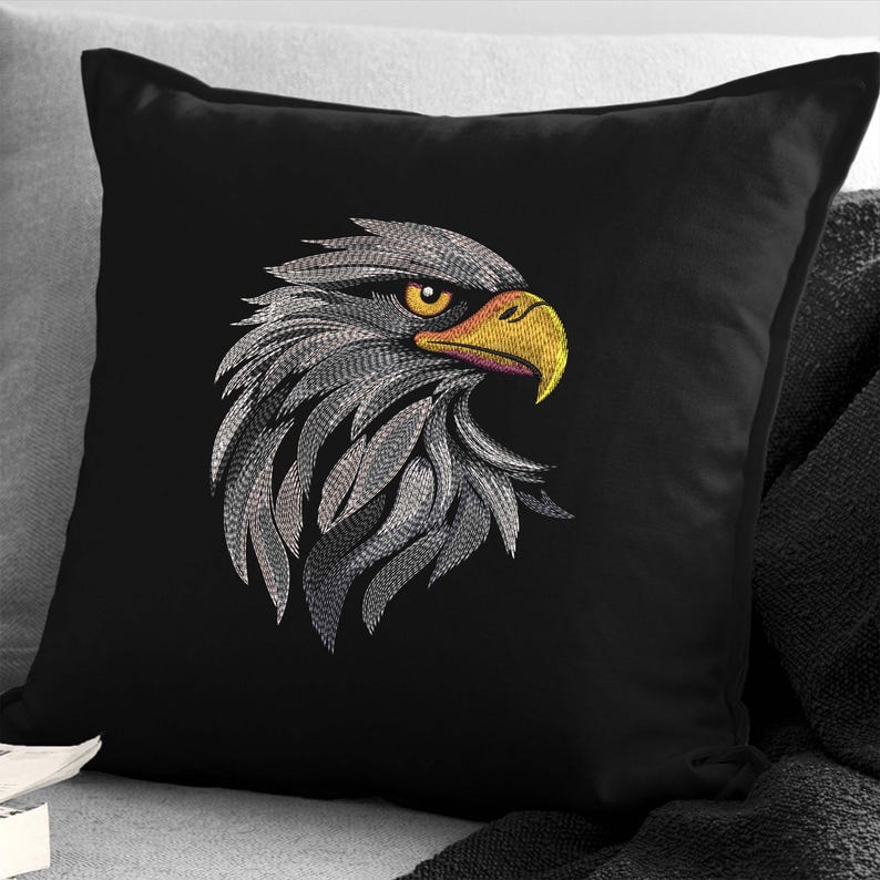 Eagle Embroidery Design, Falcon Machine Embroidery Pattern, Bird ...