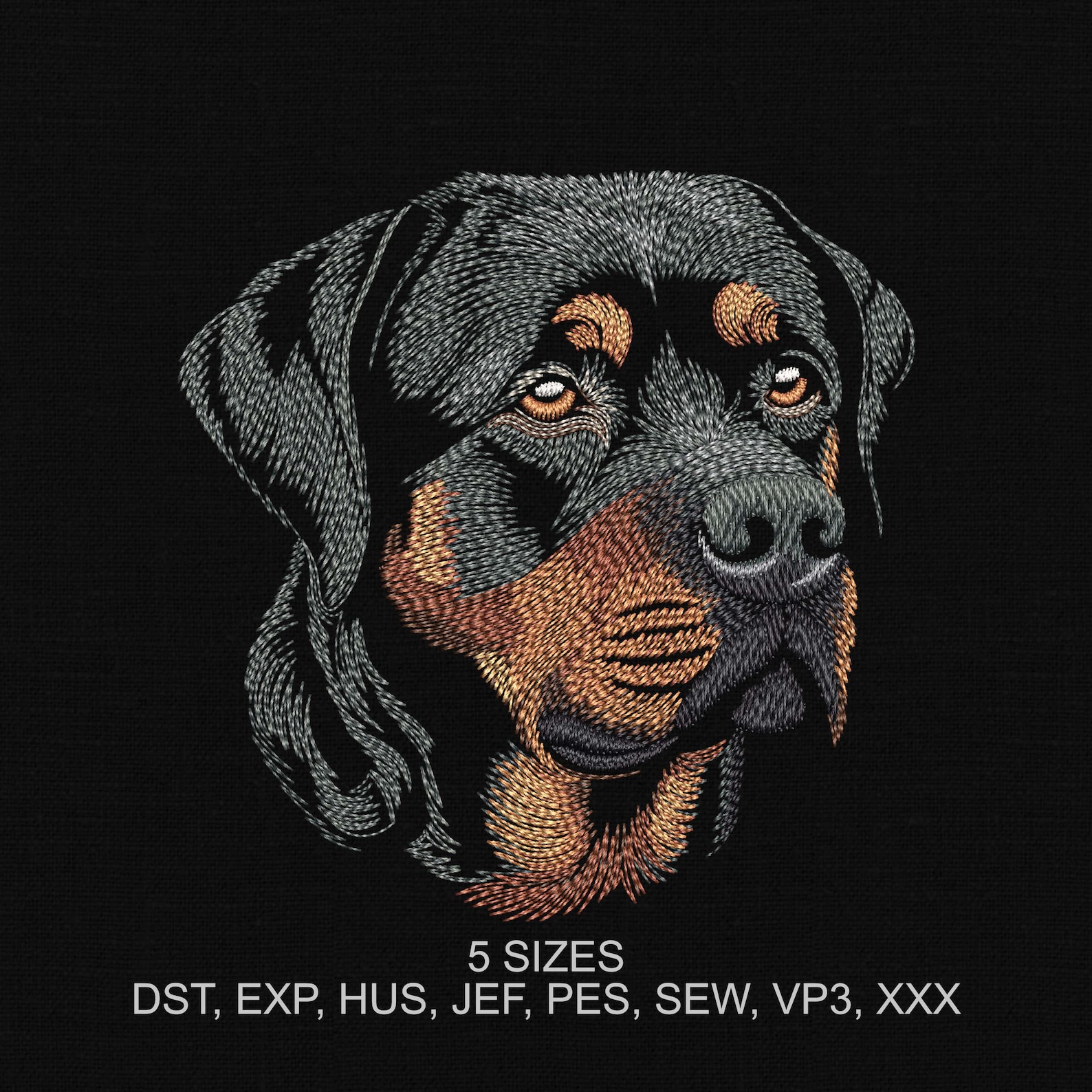 Rottweiler Embroidery Design, Dog Machine Embroidery Pattern, Pet ...