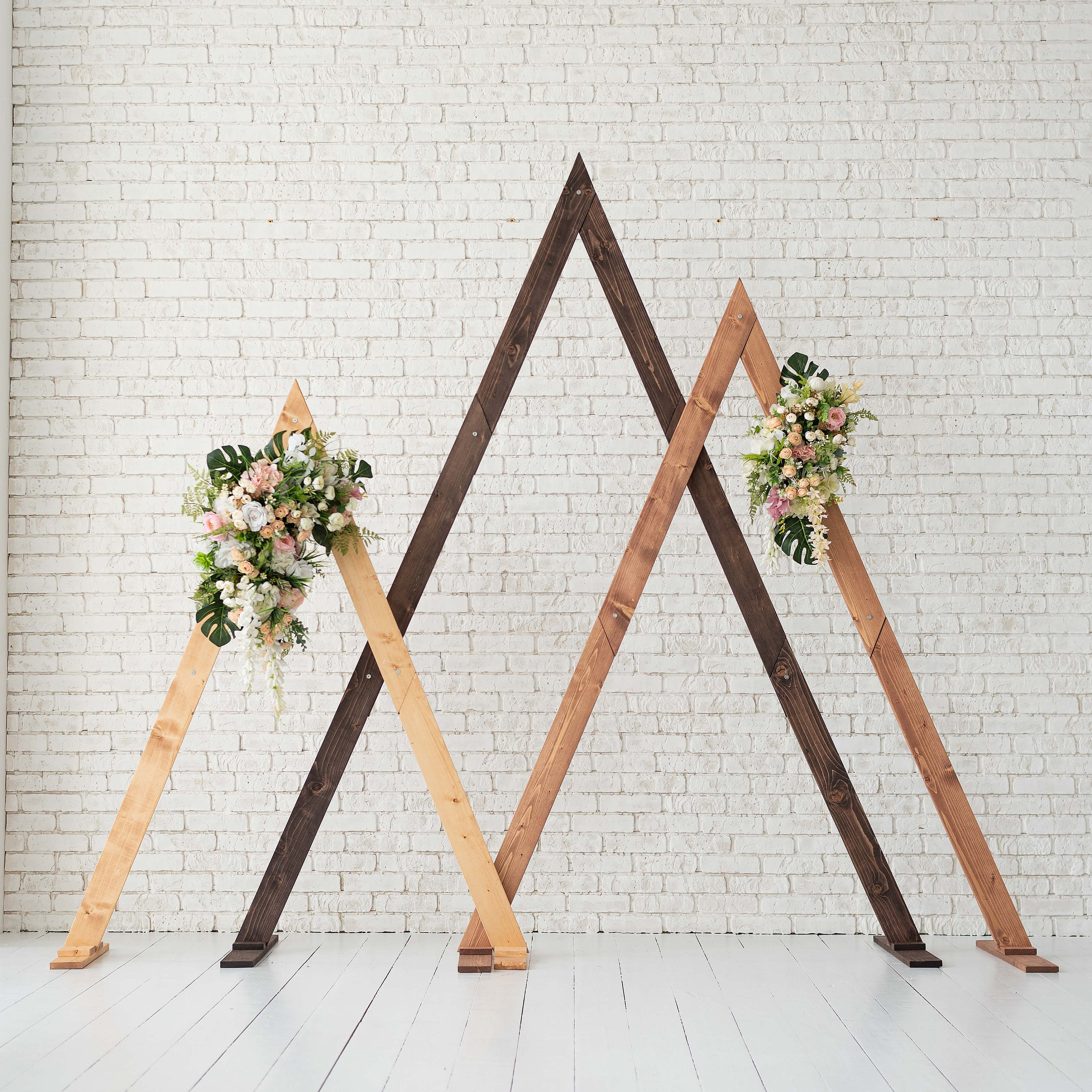 Triangle Wedding Arch, Triangle Arbor for Wedding Ceremony, Wood ...