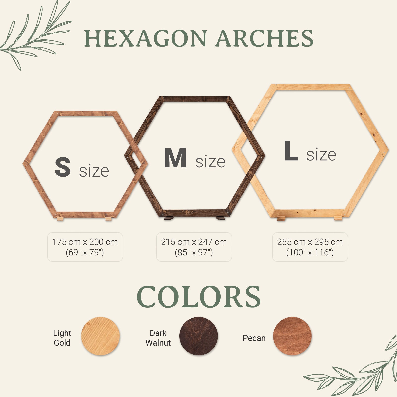 Hexagon Shaped Wedding Arch, Rustic Wedding Arch, Frame Wedding Decor ...