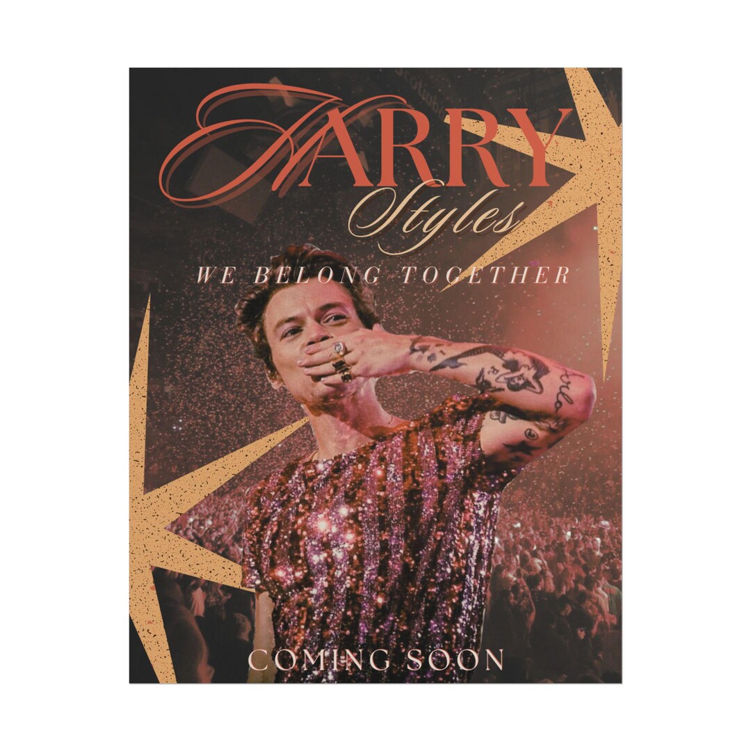 Harry Styles We Belong Together Rolled Poster | Concert Photo Music ...