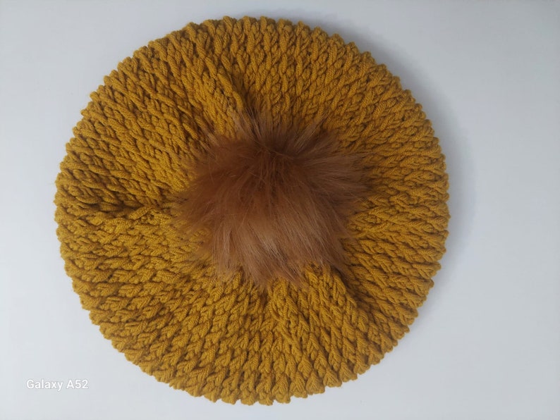Slouchy Beret Hat, Wool Crochet Beret, Fall Fashion, French Beret ...