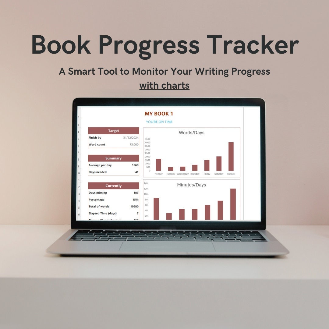 Book Progress Tracker - With Charts - Etsy