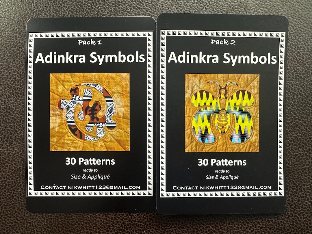 West African Adinkra Symbols: 60 Unique Paper Patterns Ready to Size ...