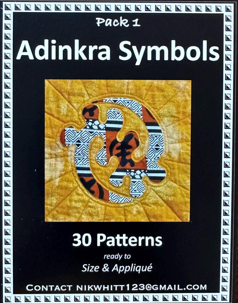 West African Adinkra Symbols: 60 Unique Paper Patterns Ready to Size ...