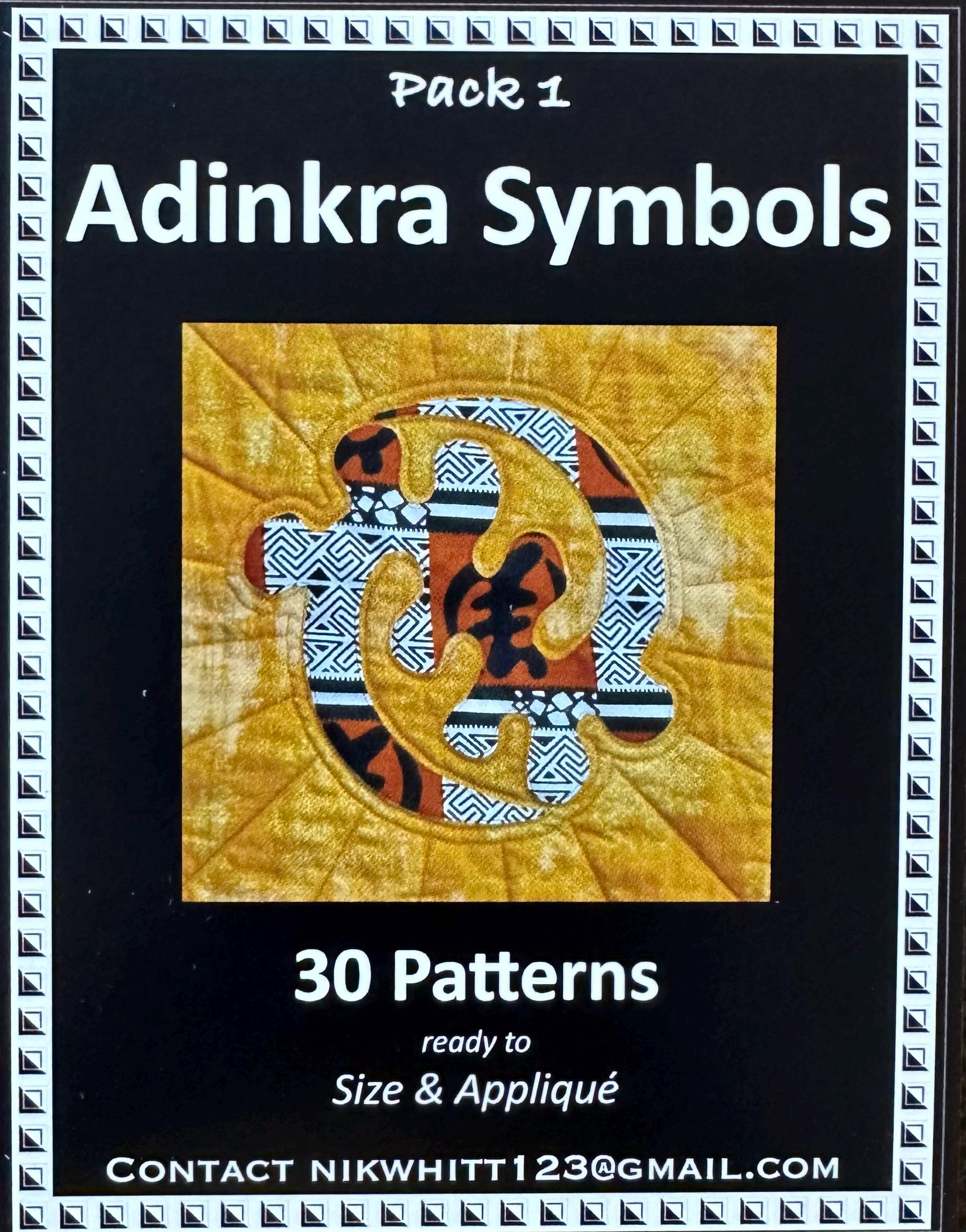 West African Adinkra Symbols: 60 Unique Paper Patterns Ready to Size ...