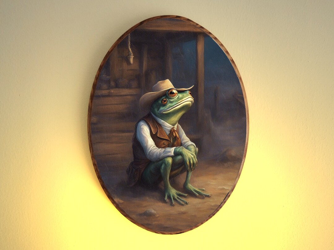 Cute Cowboy Toad Wood Wall Decor: Adorable Western Charm for Your Space ...