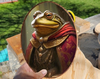 Mr Toad Victorian Portrait Vintage Style Animal Wall Art Wood Wooden ...