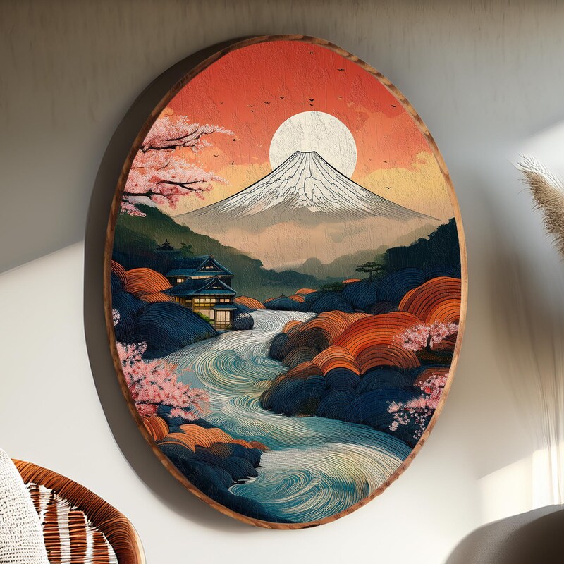 Japanese Wood Panel - Etsy