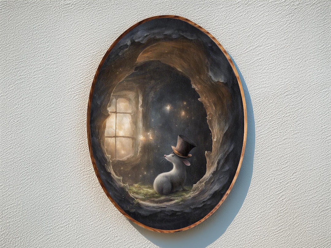 Victorian Mouse - Cute Mousehole Wall Art - Kids Room Decoration - Book ...