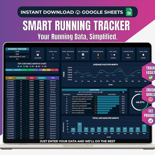 Marathon Running Schedule - Etsy